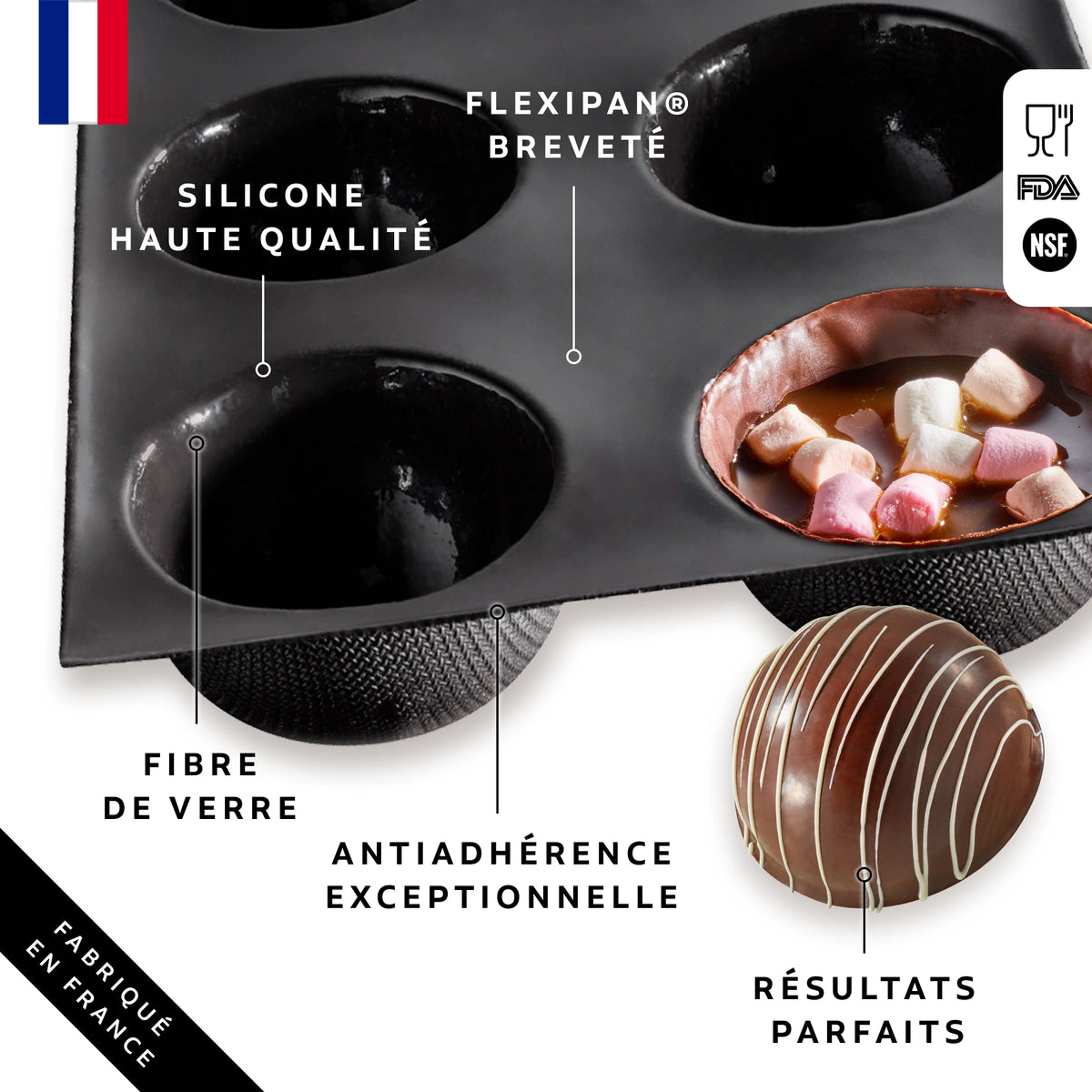 6 Half-Sphere Mold – Boutique officielle Flexipan®